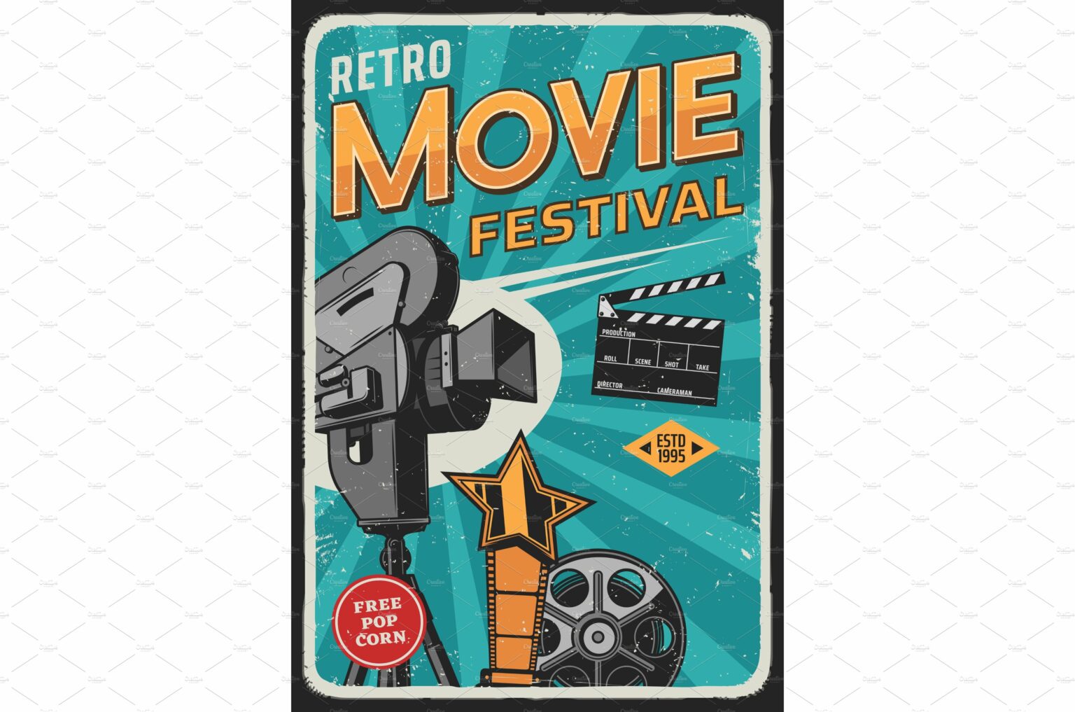 Movie, cinema film festival poster – MasterBundles