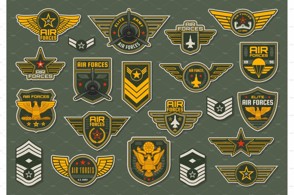 Army air forces, airborne badges – MasterBundles