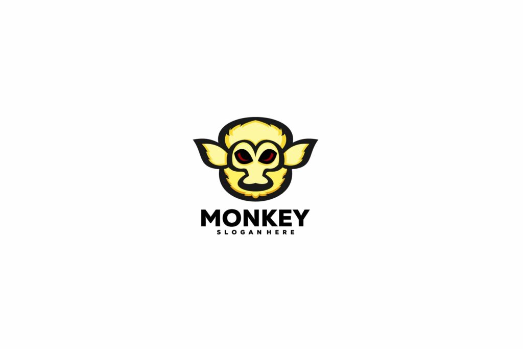 monkey logo vector design template – MasterBundles