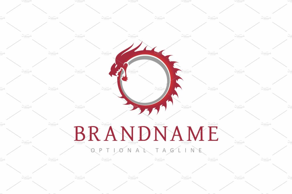 Ouroboros Dragon Custom Logo – MasterBundles