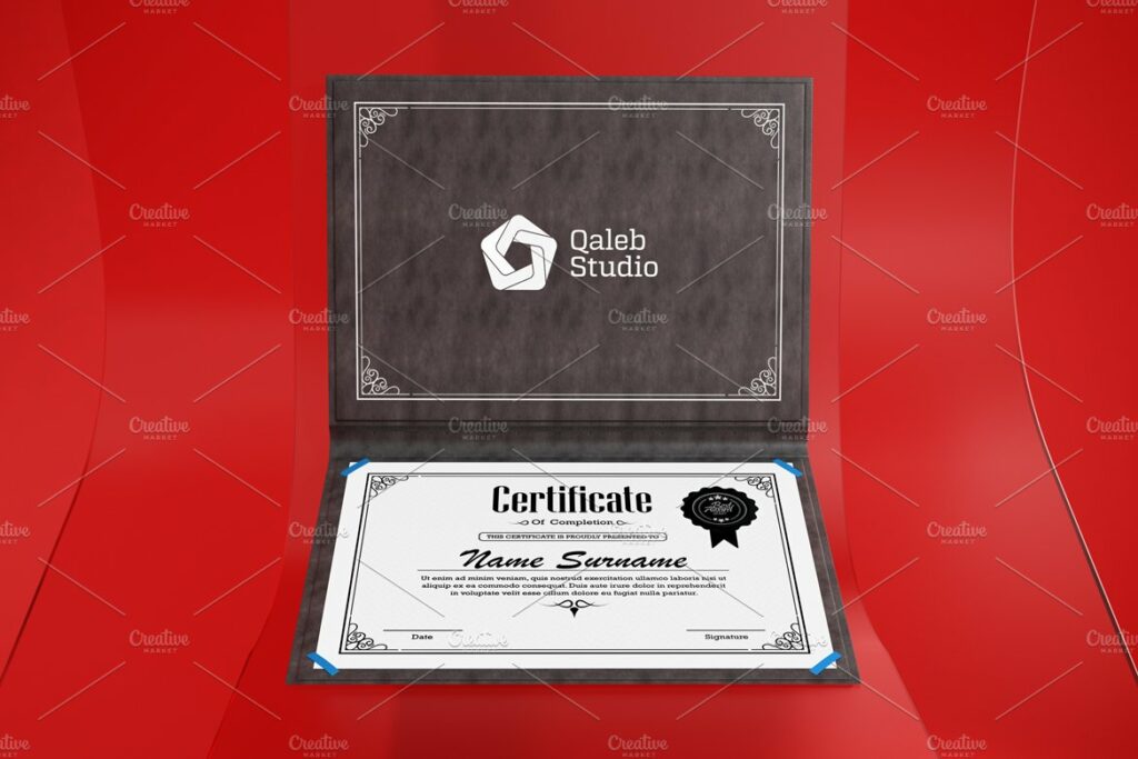 Certificate On Glass Mockup – MasterBundles