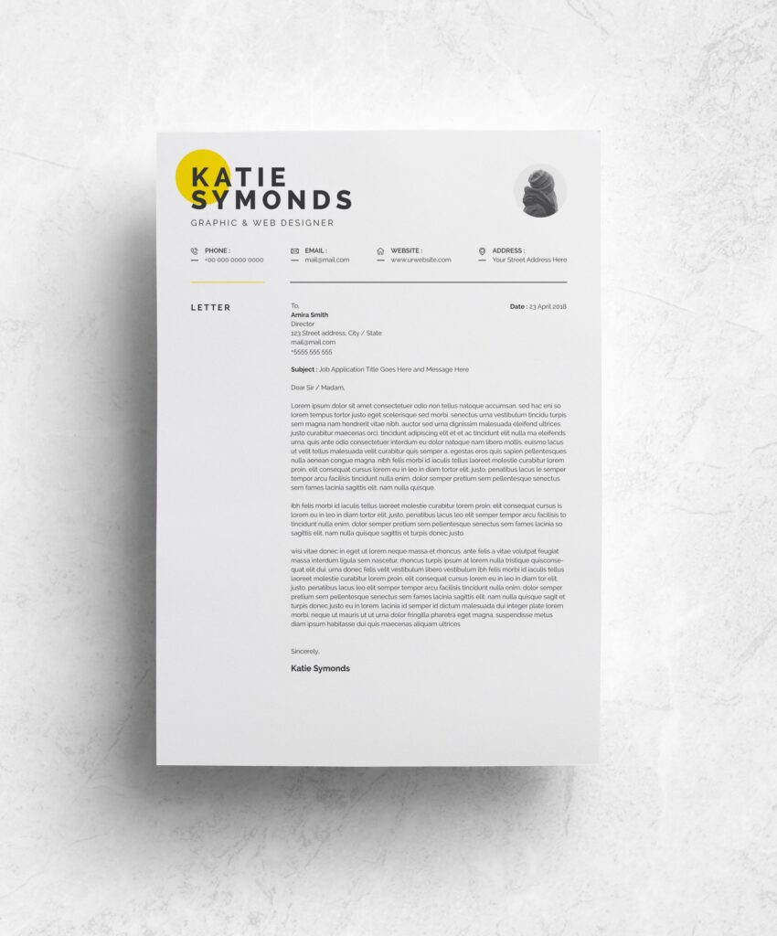 4 Pages Clean Resume Template/CV – MasterBundles