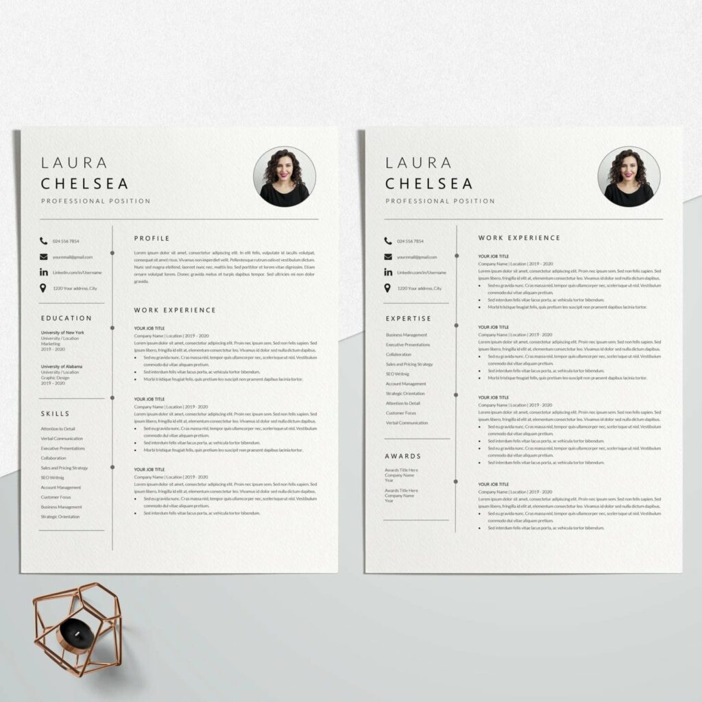 Resume Template with Photo – MasterBundles