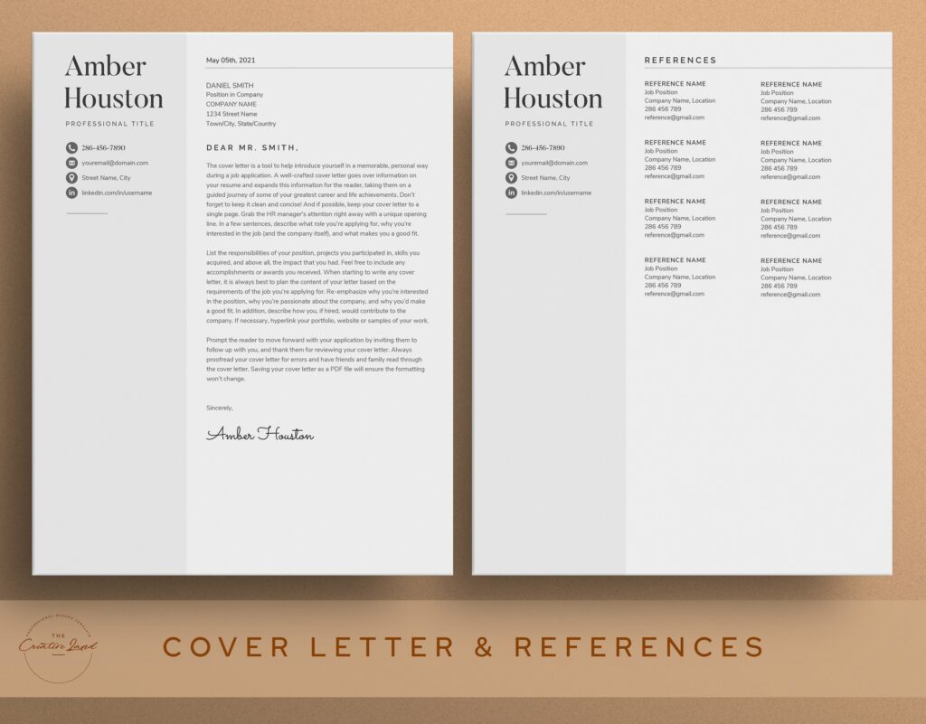 Resume/CV - The Amber – MasterBundles