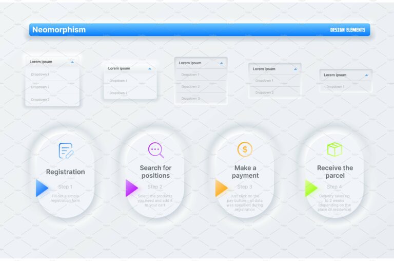 Neomorphic Ui interface buttons – MasterBundles