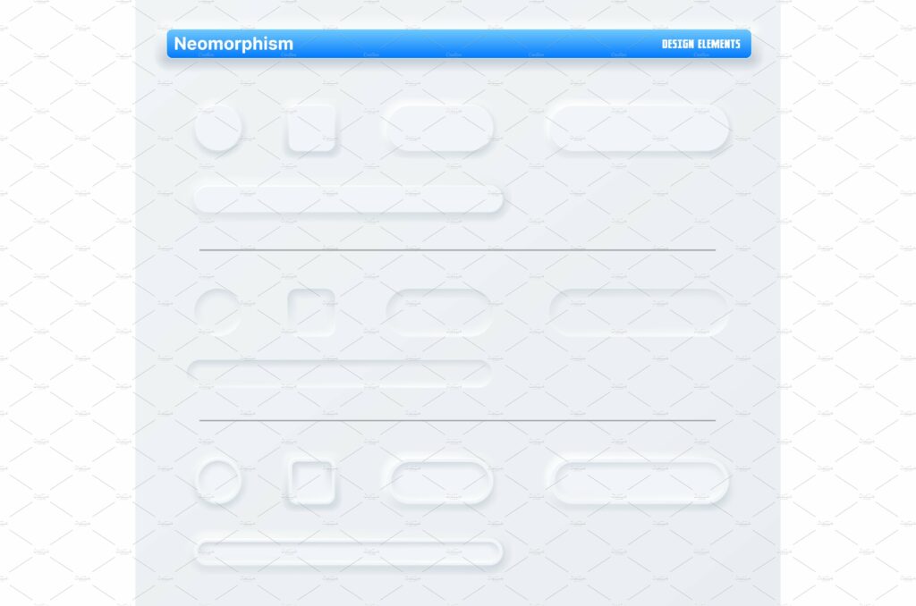 Neumorphic app buttons – MasterBundles
