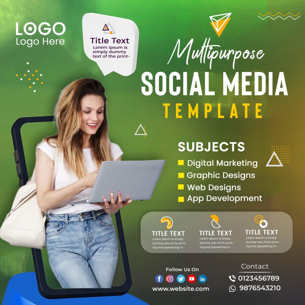 Multipurpose Social Media Post Template - MasterBundles