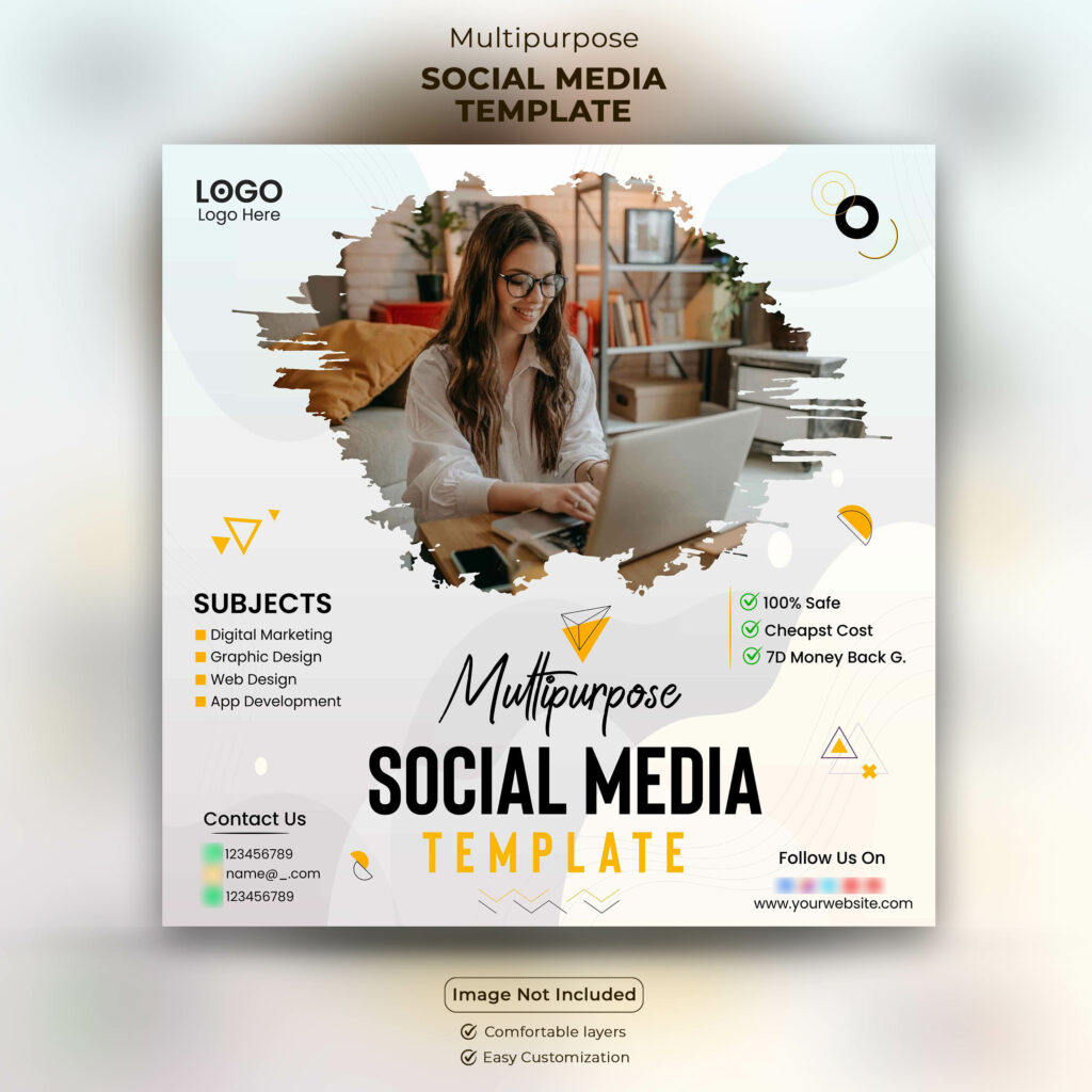 Multipurpose Social Media Post Template - MasterBundles