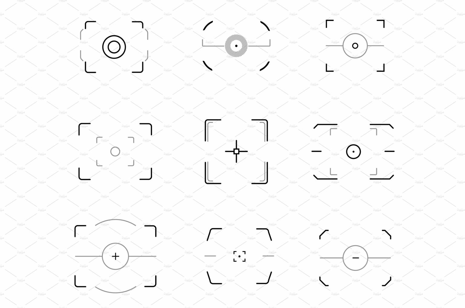 Camera focus icons, autofocus – MasterBundles