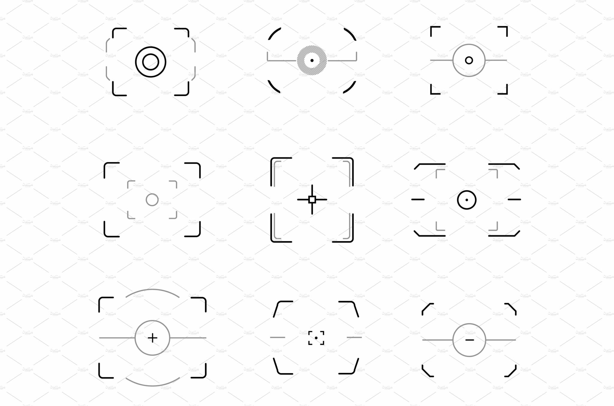 Camera focus icons, autofocus – MasterBundles