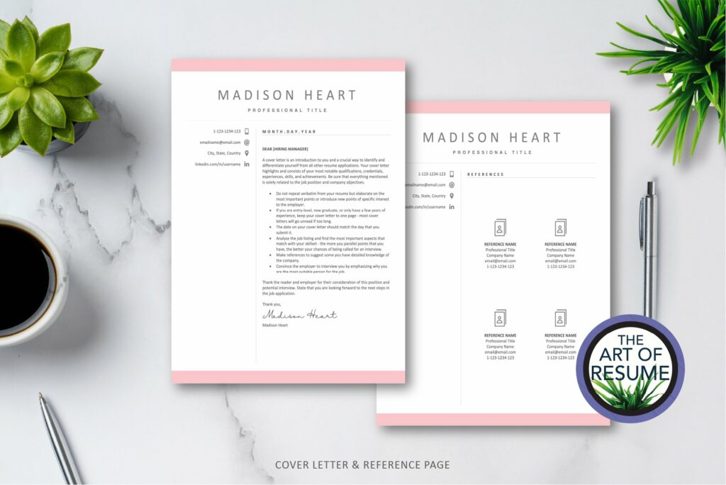 Pink Resume Template Bundle Download – MasterBundles