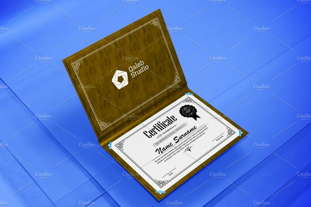 Certificate On Glass Mockup – MasterBundles