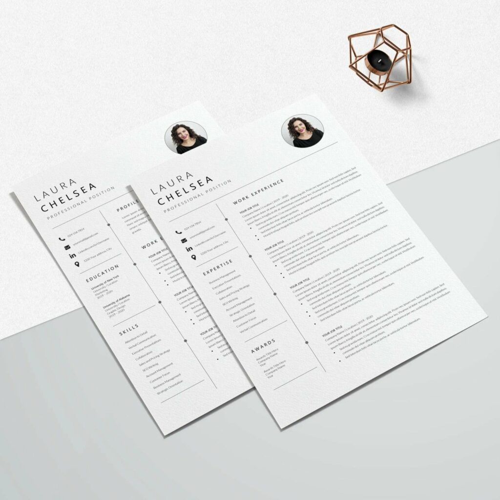 Resume Template with Photo – MasterBundles