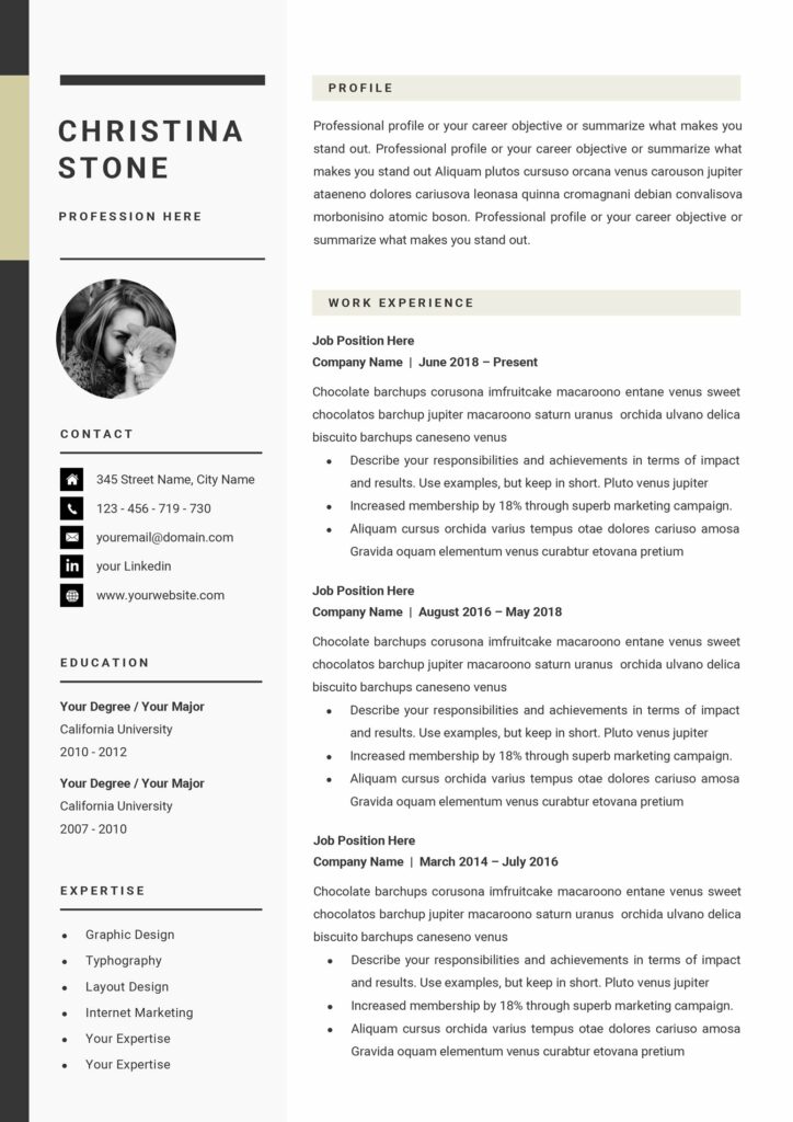 Resume template CV Template - SALE – MasterBundles
