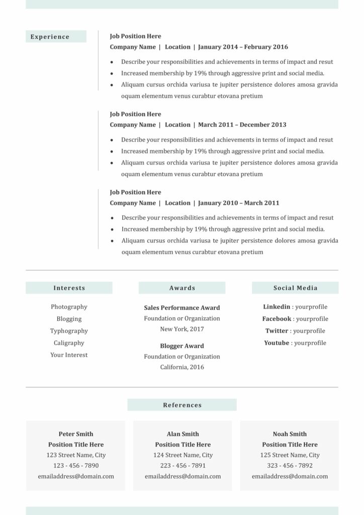Resume Template for Word – MasterBundles