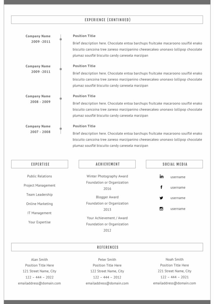 Professional CV Resume Template – MasterBundles