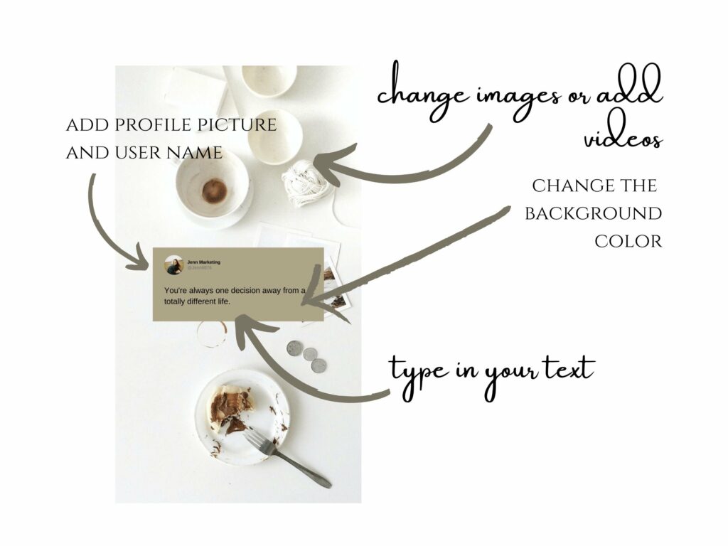 Twitter Quote Template For Canva – MasterBundles