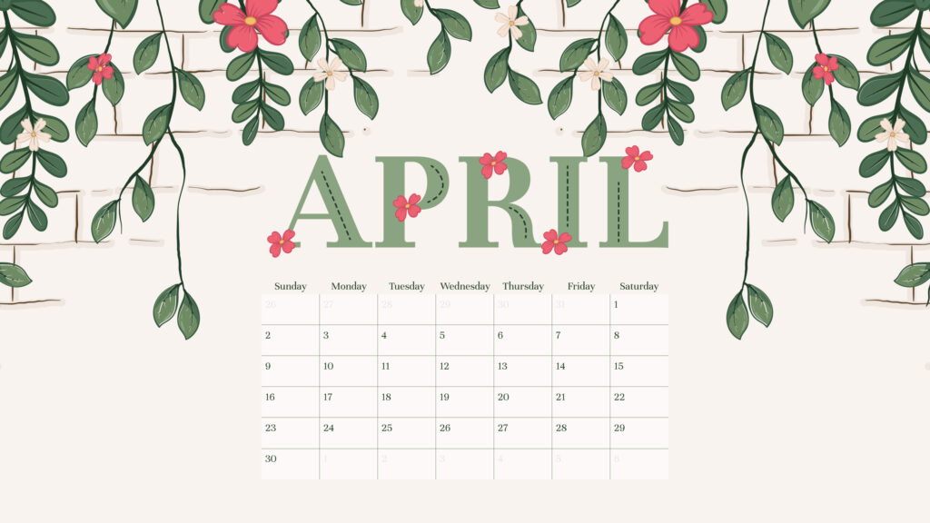 Free April Calendar – MasterBundles
