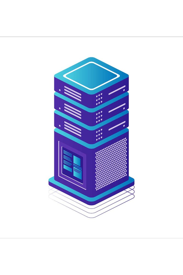 3d isometric web hosting server vector and image - MasterBundles