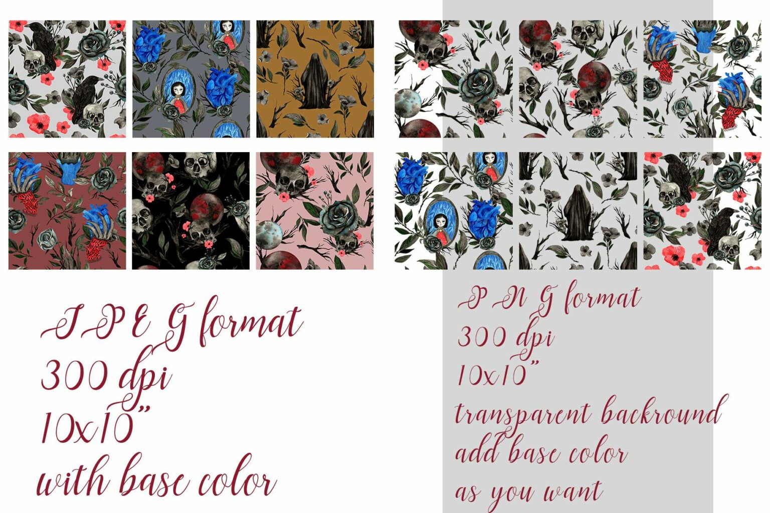 Gothic Seamless Patterns dark Vintage Paper - MasterBundles