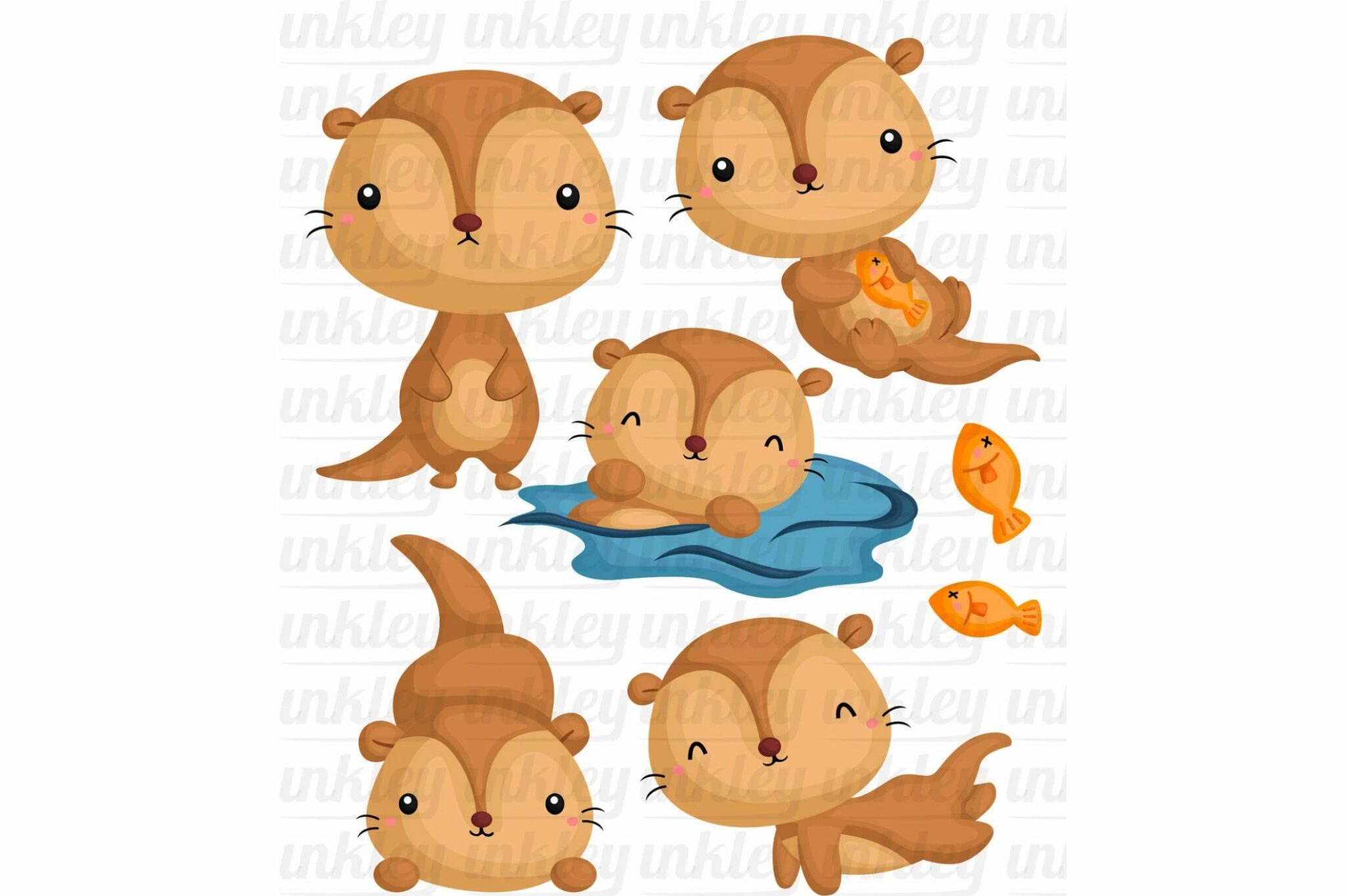 Cute Otter Animal Clipart – MasterBundles