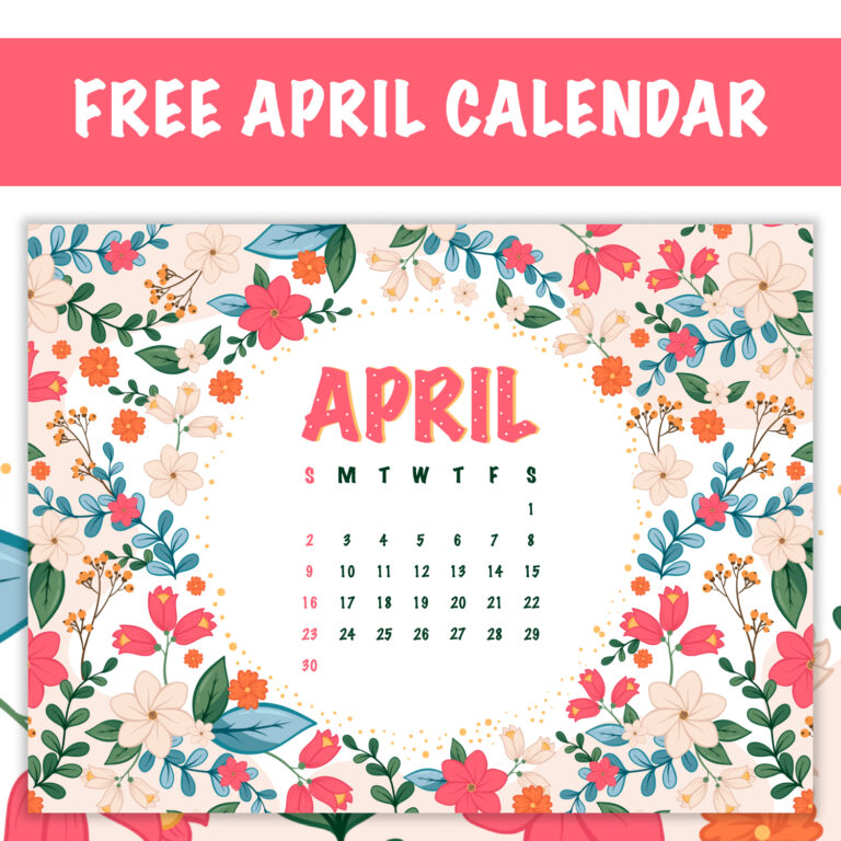 Free April Calendar – MasterBundles
