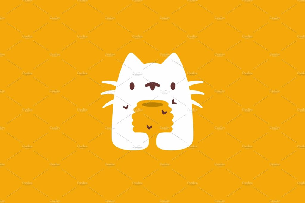 cat hive honey bee negative space – MasterBundles