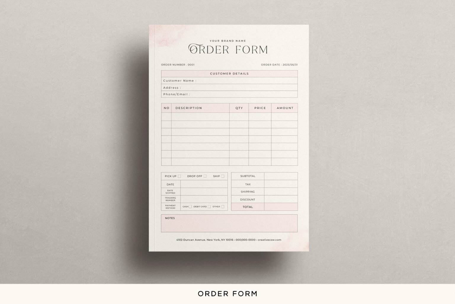 Invoice & Order form Template Canva – MasterBundles