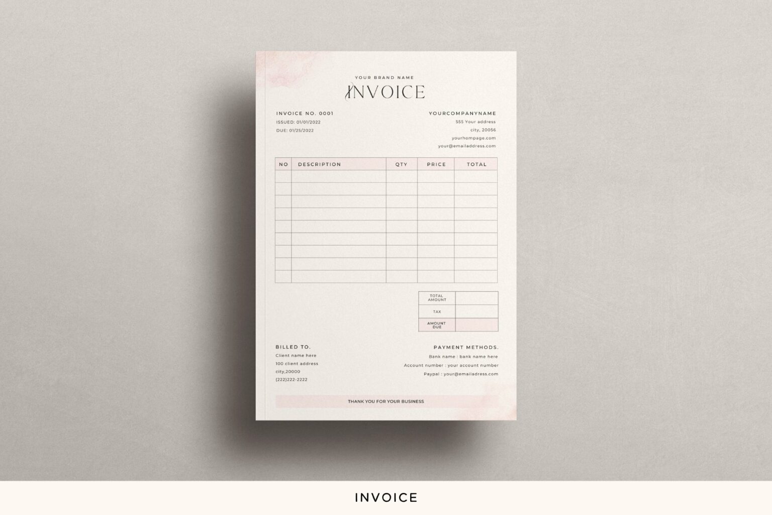 Invoice & Order form Template Canva – MasterBundles