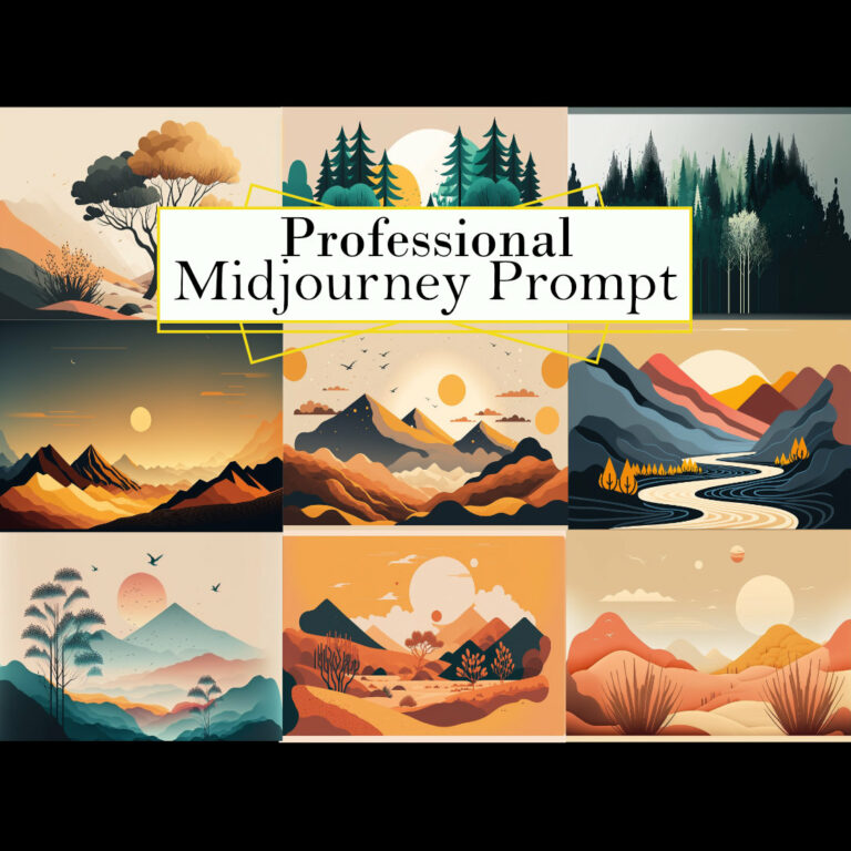 Minimalist Nature Midjourney Prompt - MasterBundles