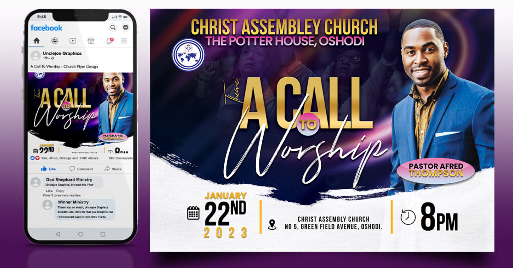 CHURCH FLYER TEMPLATE DESIGN - MasterBundles