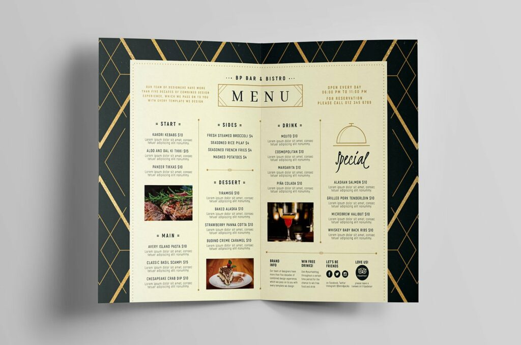 Art Deco Menu Templates – MasterBundles