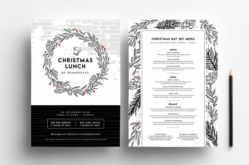 Christmas Menu Templates – MasterBundles