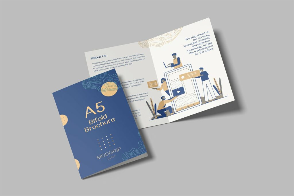 A5 Bifold Brochure Mockup – MasterBundles