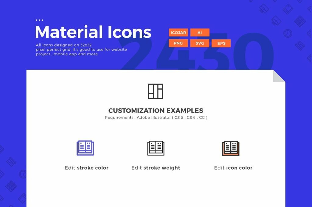 2430 Material Icons – MasterBundles