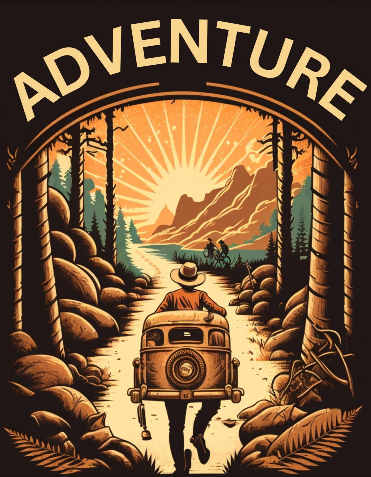 Vintage Tshirt Design Bundle Collection Retro Effect - MasterBundles