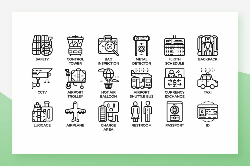 Air Transport Icons – MasterBundles