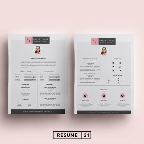 Fashion Designer Resume Template /CV – MasterBundles
