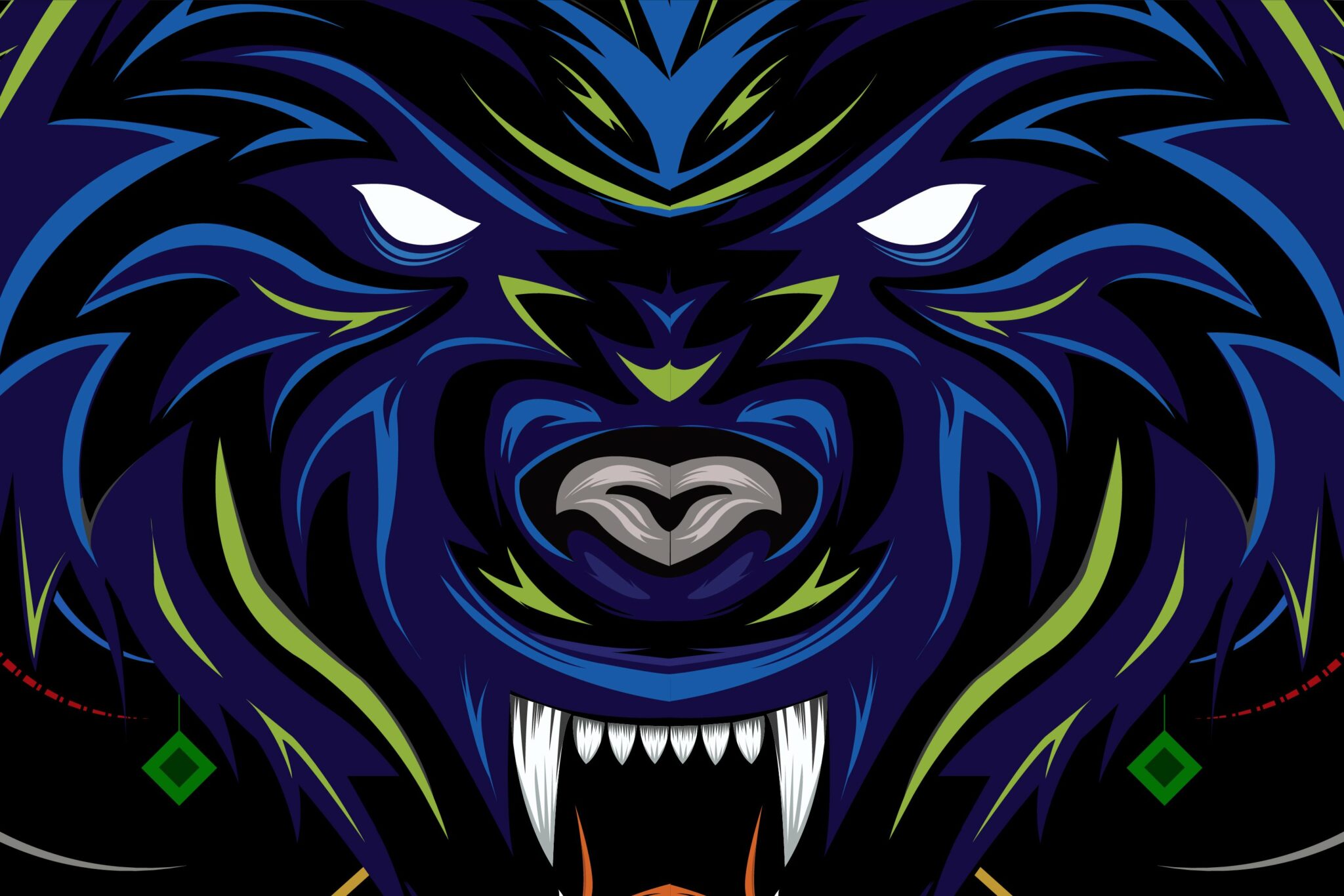 Dark Wolf Angry – MasterBundles