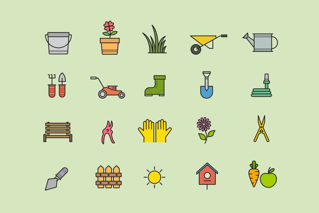 20 Gardening Icons – MasterBundles