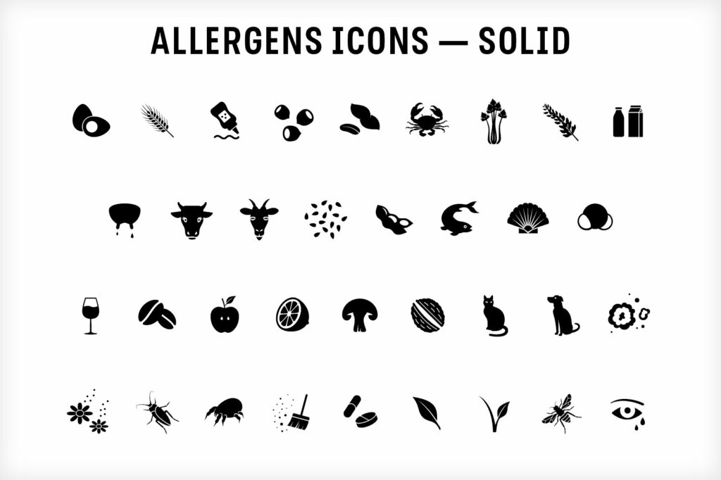 Food & Allergen vector icons – MasterBundles