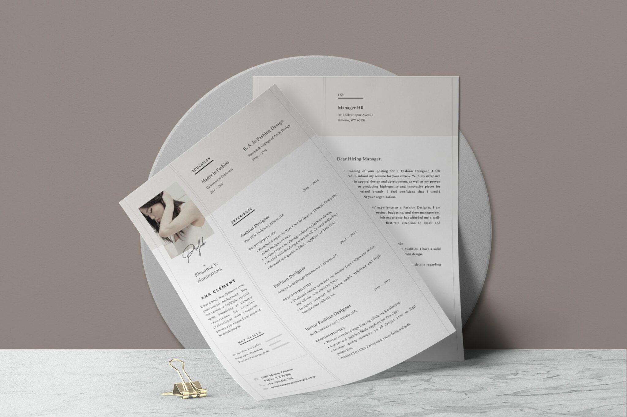 Elegant Resume Template • Ana – MasterBundles