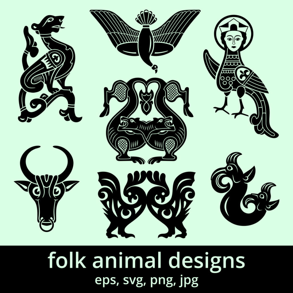 Folk Animal Designs - MasterBundles