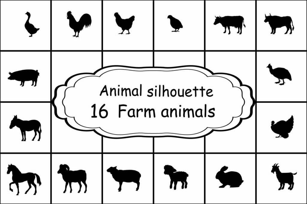 Set 200 silhouettes animals – MasterBundles