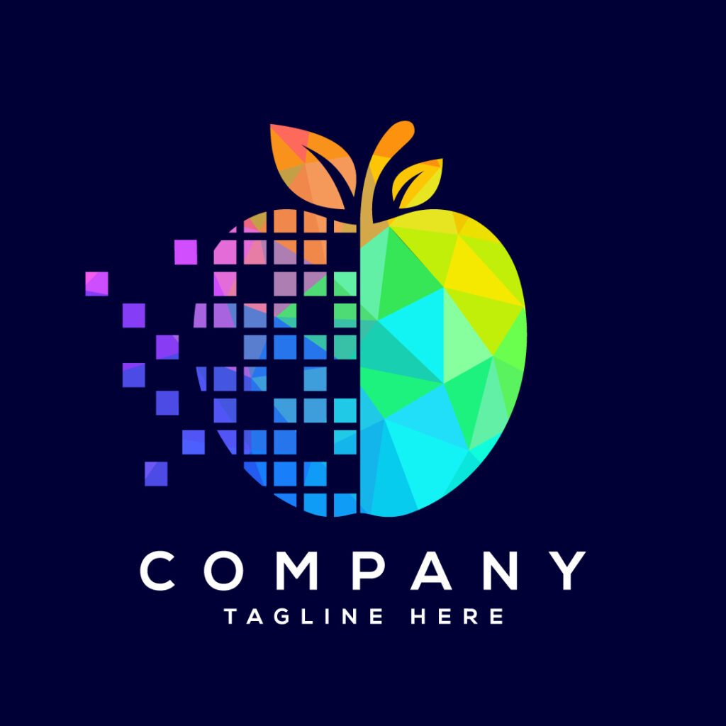 Apple set logo icon symbol vector - MasterBundles