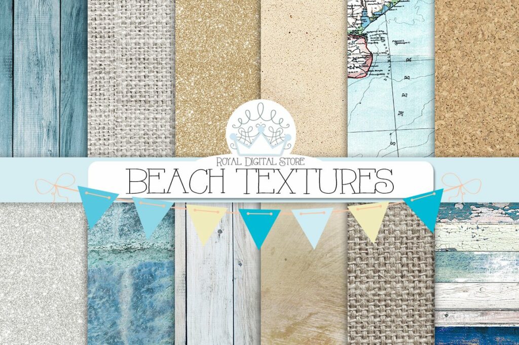 BEACH TEXTURES digital paper – MasterBundles
