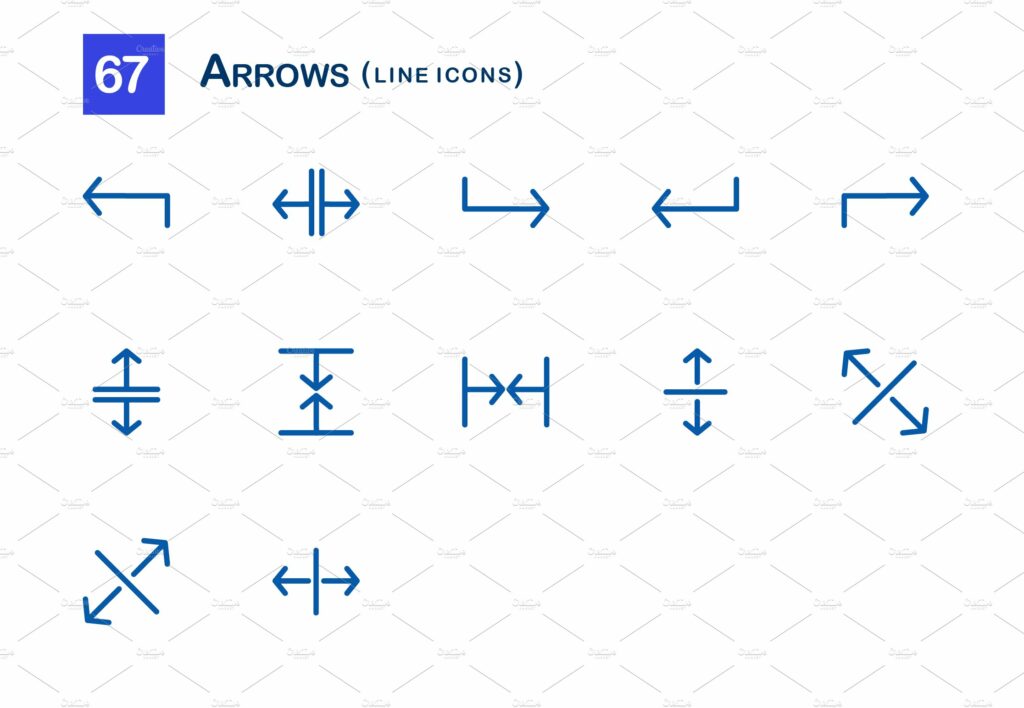 67 Arrows Line Icons – MasterBundles