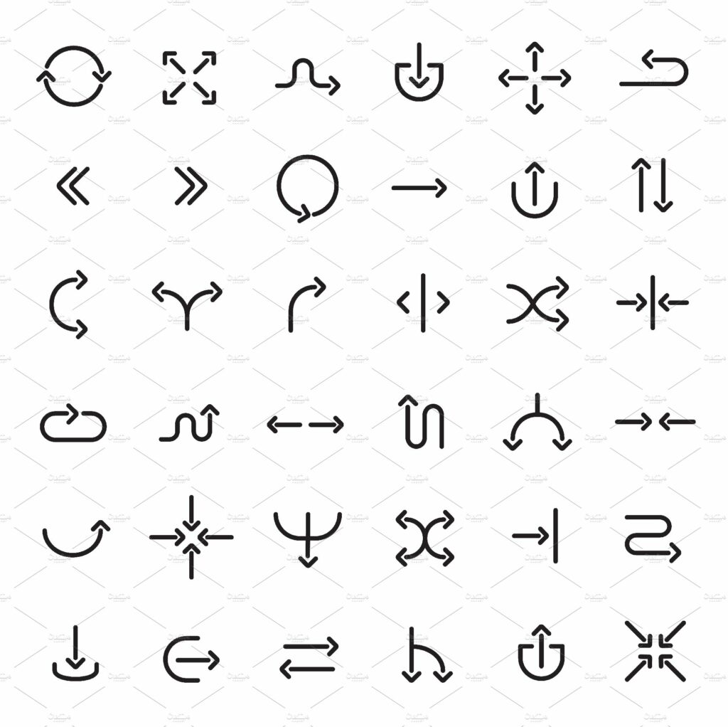 Navigation arrows icons. Vector – MasterBundles