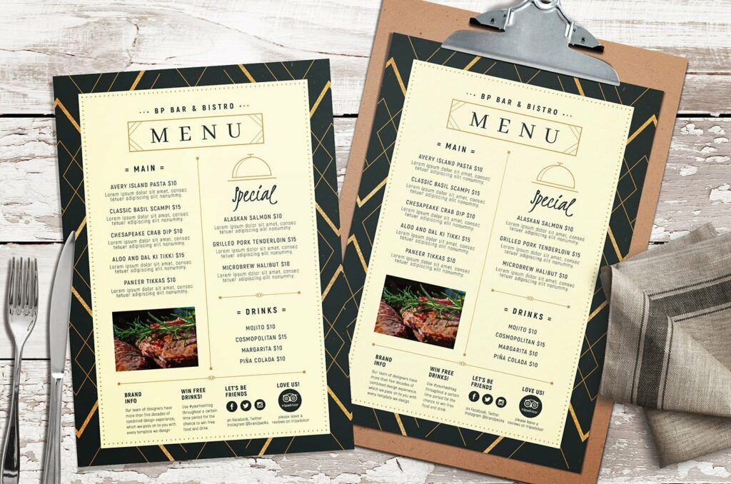 Art Deco Menu Templates – MasterBundles