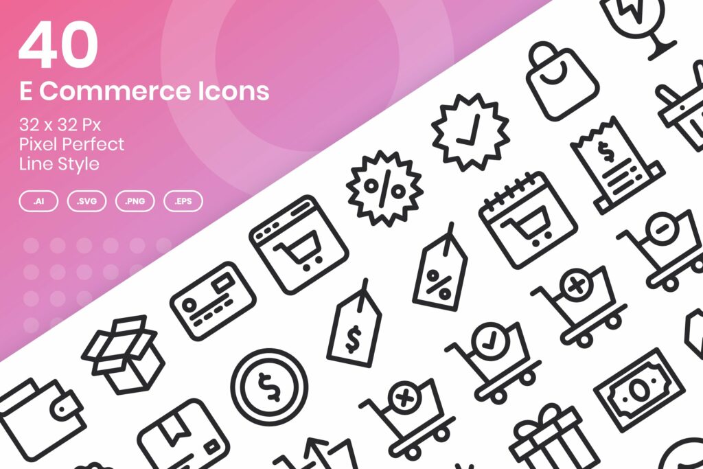 40 E Commerce - Line – MasterBundles